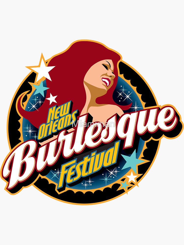 "Burlesque Festival" Sticker by Miamiman | Redbubble
