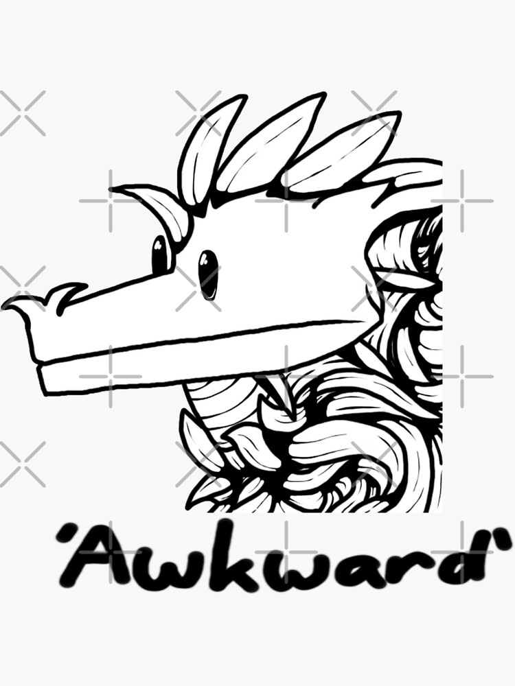 "'awkward'" Sticker for Sale by Elly DP | Redbubble