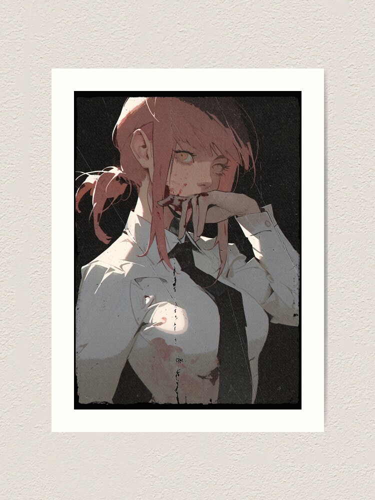 "Makima Chainsaw Man" Art Print for Sale by RetroPandora | Redbubble