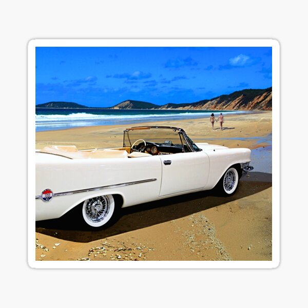 "1957 Chrysler 300 Convertible" Sticker for Sale by Thomas Burtney ...