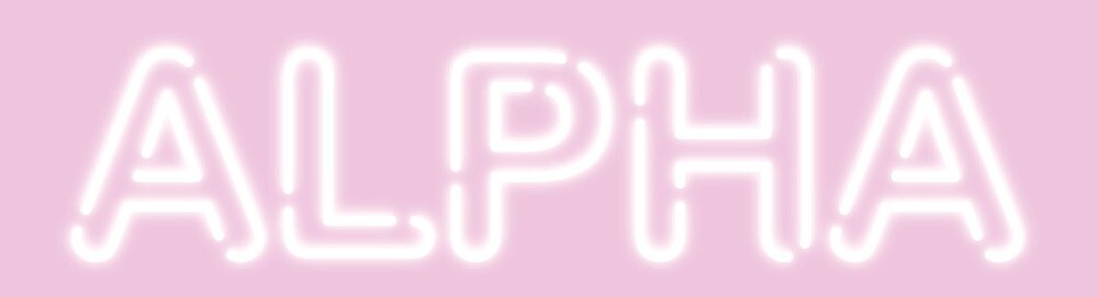 "PINK NEON SIGN- Greek Letter ALPHA" by Hope Schmeiser | Redbubble