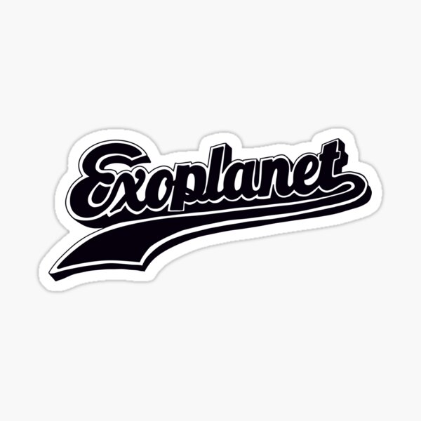 "exoplanet (black)" Sticker for Sale by fishplanet | Redbubble