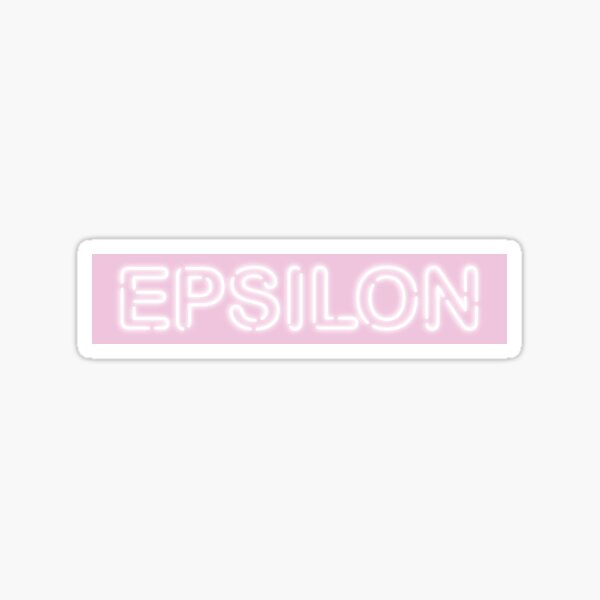 "PINK NEON SIGN- Greek Letter epsilon" Sticker for Sale by ...
