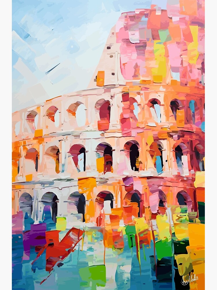 "Colosseum Futuristic Abstract Art - Rome - Italy" Art Print for Sale ...