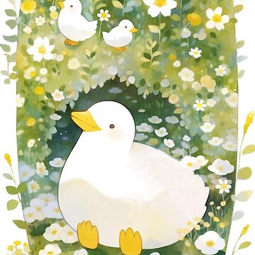 "Cottagecore Garden Ducks" Sticker for Sale by TheThreePixels | Redbubble