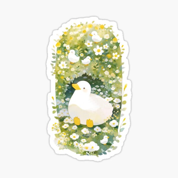 "Cottagecore Garden Ducks" Sticker for Sale by TheThreePixels | Redbubble