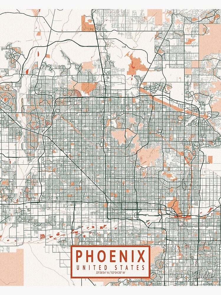 Mapa De Estados Unidos, Phoenix, Arizona
