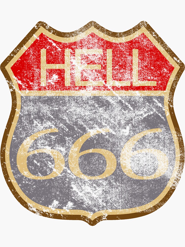 "hell 666" Sticker for Sale by martianred | Redbubble