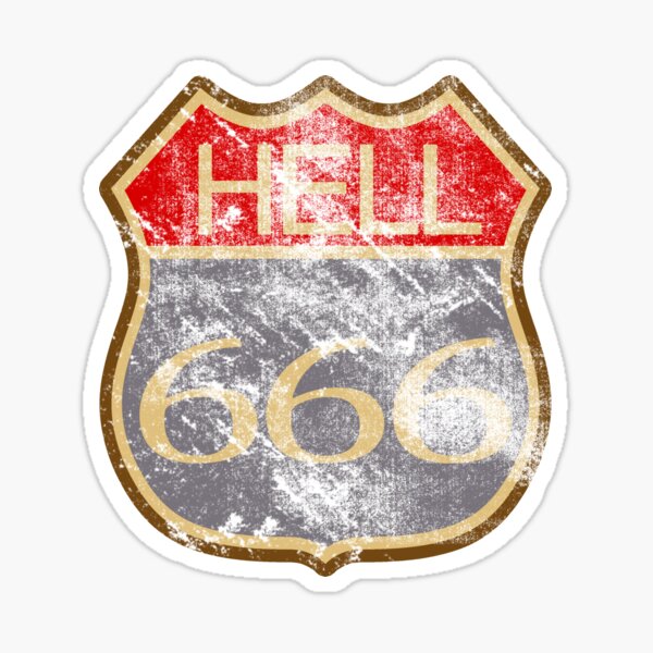 "hell 666" Sticker for Sale by martianred | Redbubble