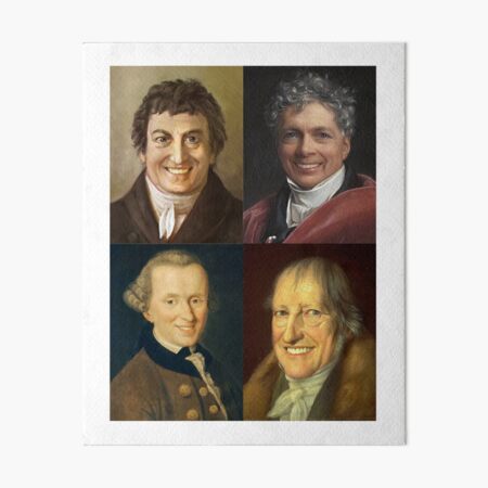 "Happy German idealism - Hegel, Kant, Fichte, Schelling" Art Board ...