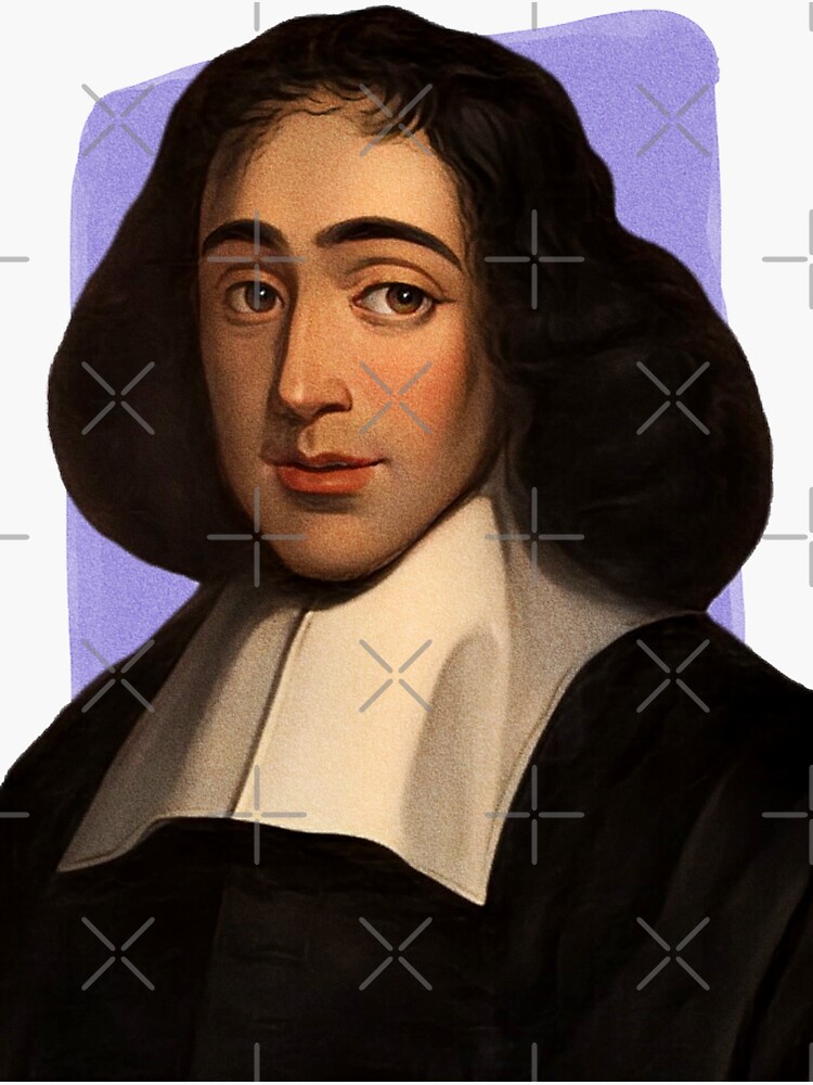 "Dutch Philosopher Baruch Spinoza - purple - illustration " Sticker for ...