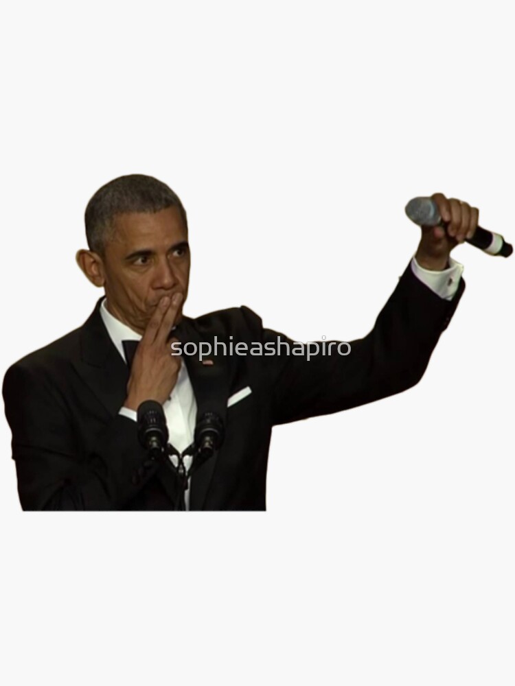 "Barack Obama Mic Drop" Sticker for Sale by sophieashapiro | Redbubble