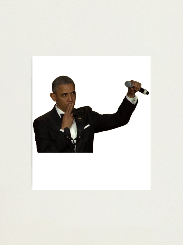 "Barack Obama Mic Drop" Photographic Print for Sale by sophieashapiro ...