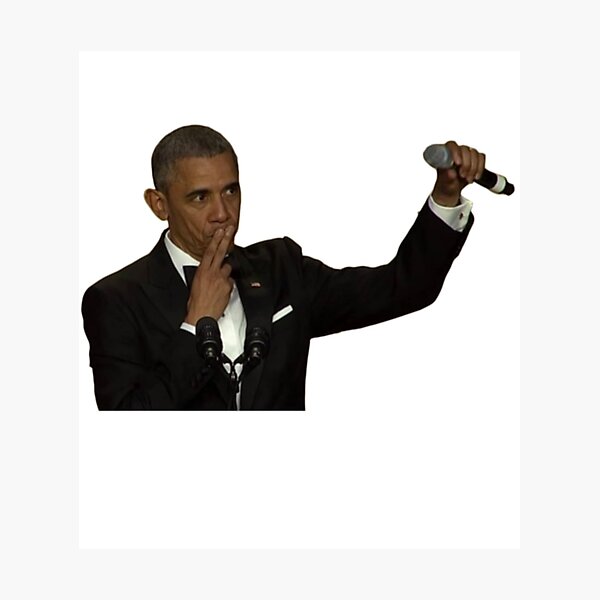 "Barack Obama Mic Drop" Photographic Print for Sale by sophieashapiro ...