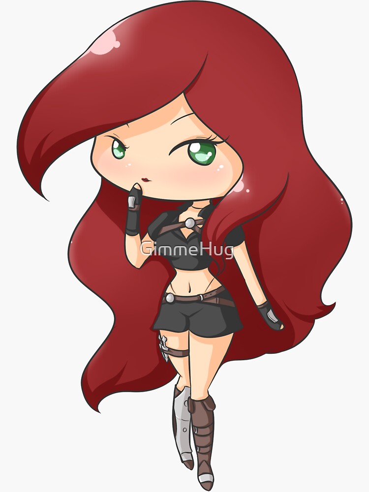 "Chibi Katarina" Sticker by GimmeHug | Redbubble