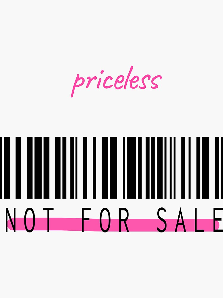 "Priceless - Not for Sale, Barcode in Barbie 90s pink aesthetic meme ...