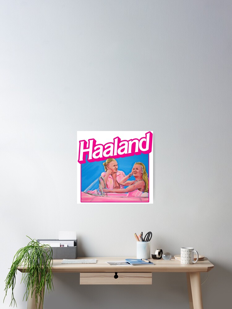 "Haaland - Barbie with Ken" Poster for Sale by RoryPaints | Redbubble