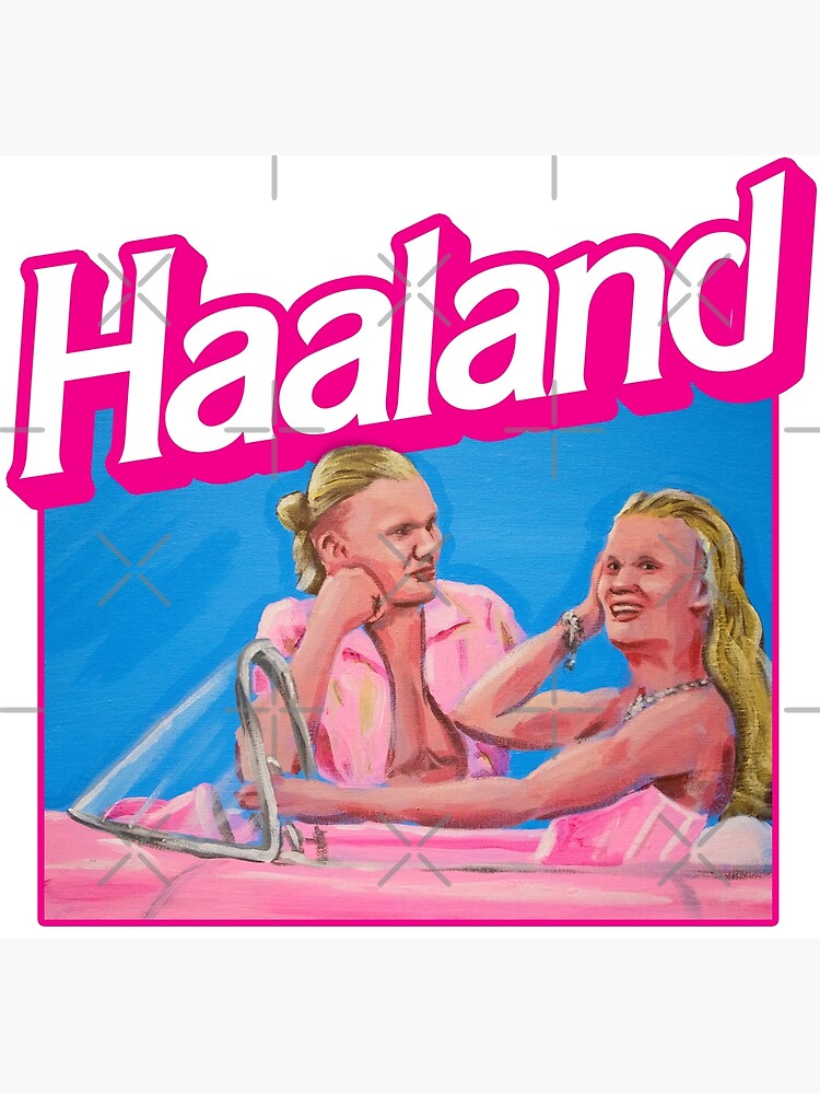 "Haaland - Barbie with Ken" Poster for Sale by RoryPaints | Redbubble