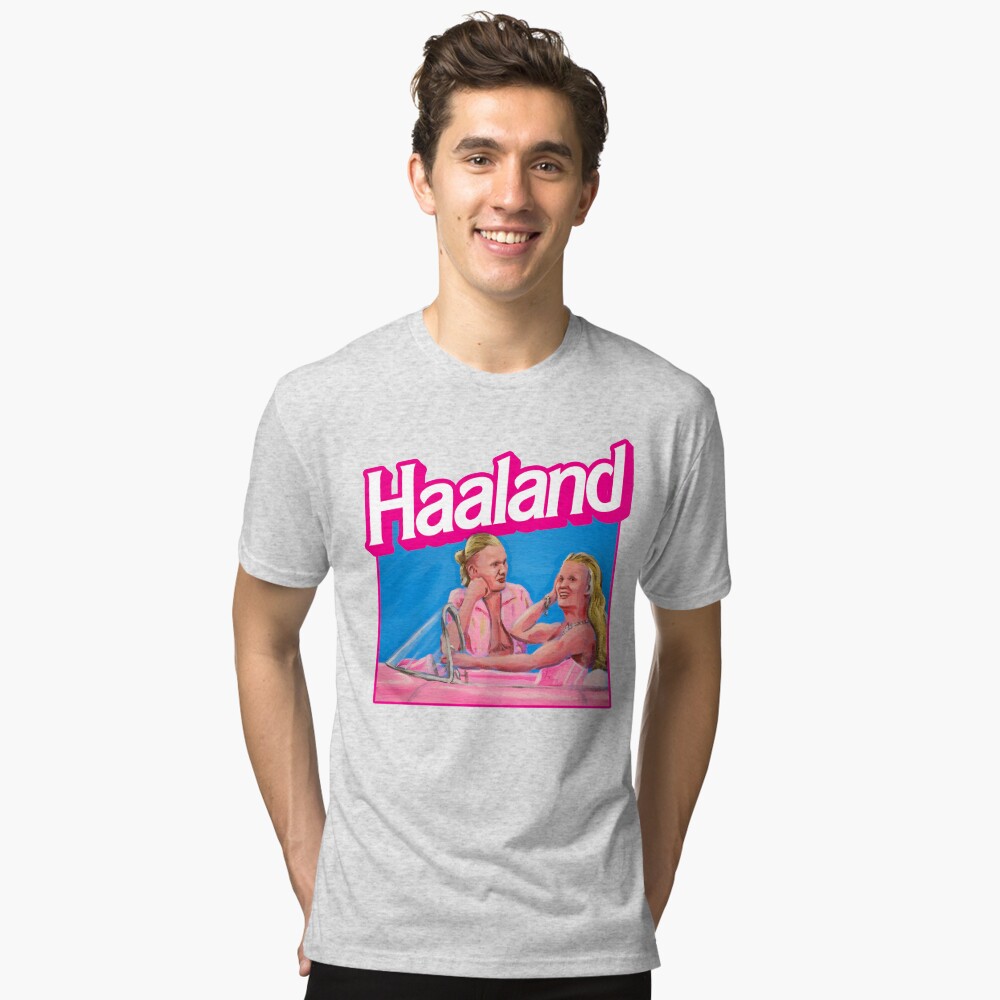 "Haaland - Barbie with Ken" Poster for Sale by RoryPaints | Redbubble