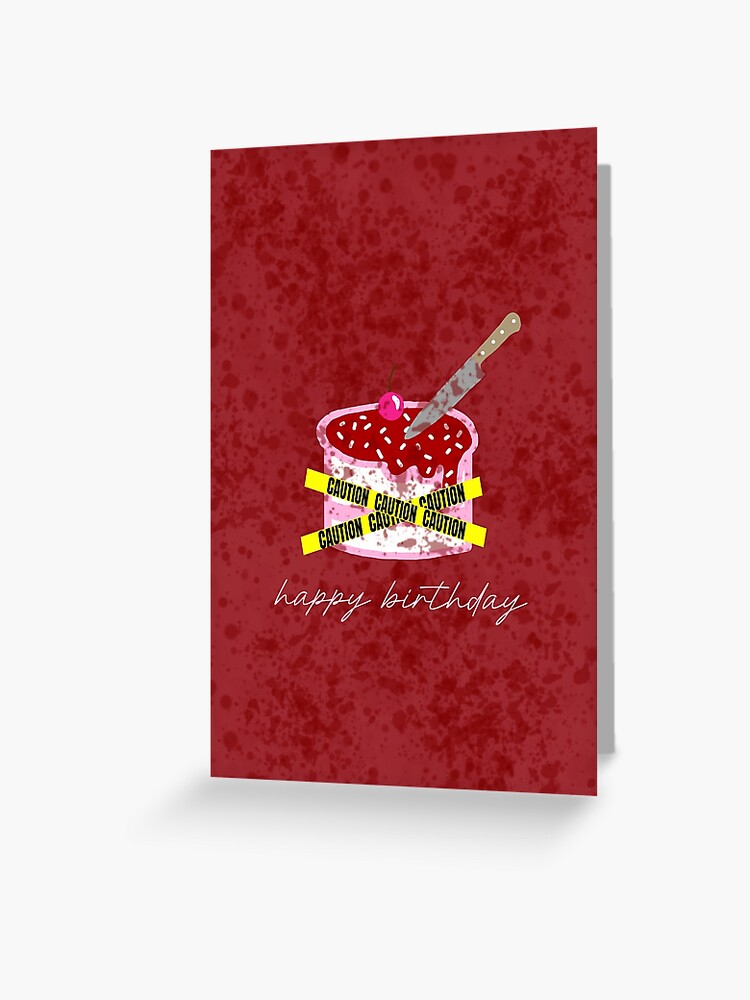 "True Crime Birthday" Greeting Card for Sale by hughjassart | Redbubble