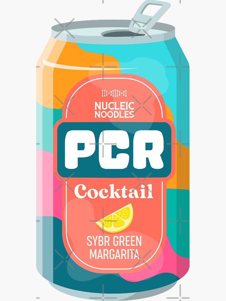 "PCR Cocktail" Sticker for Sale by Nucleic Noodles | Redbubble