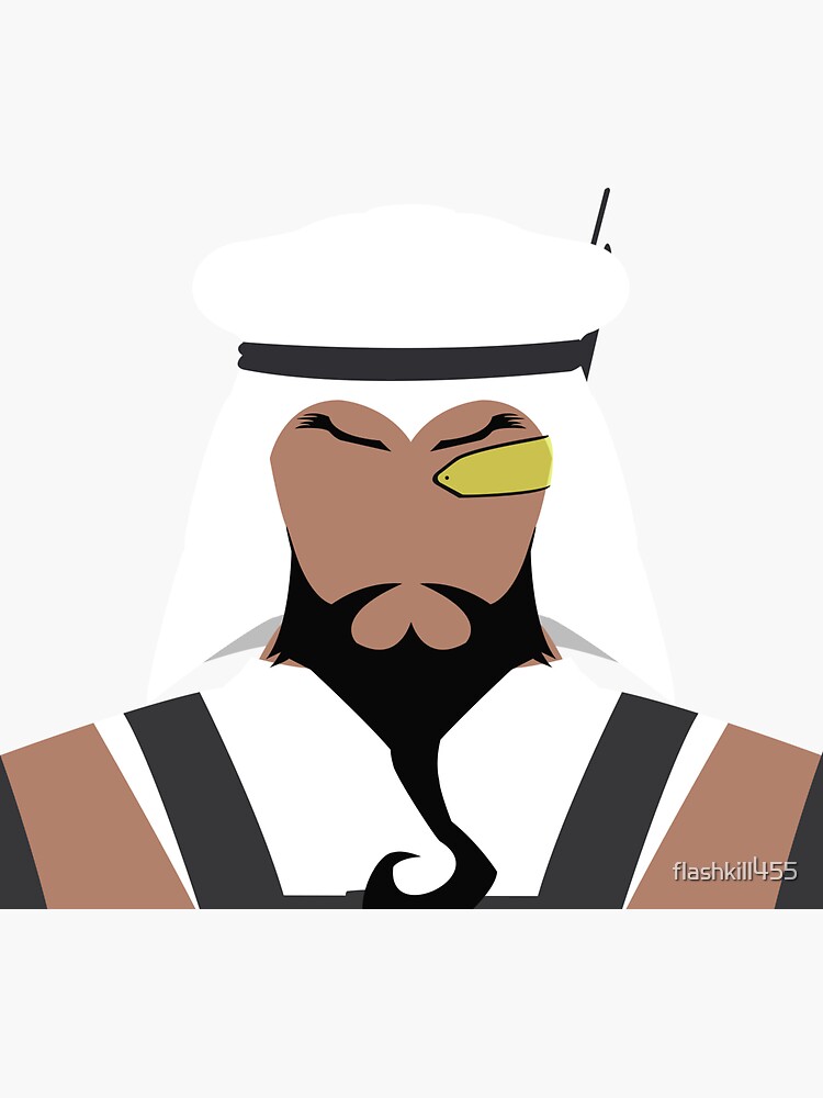 "Rashid Vector" Sticker by flashkill455 | Redbubble