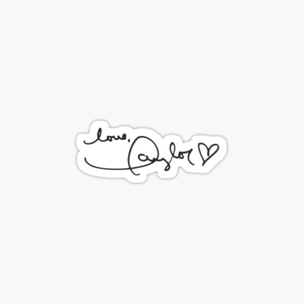 "Taylor Swift Signature!" Sticker for Sale by Rashi Dodeja | Redbubble