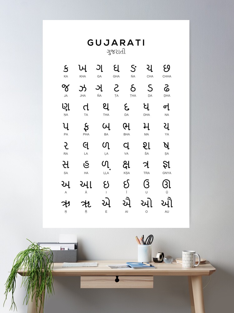 Gujarati Alphabet Poster
