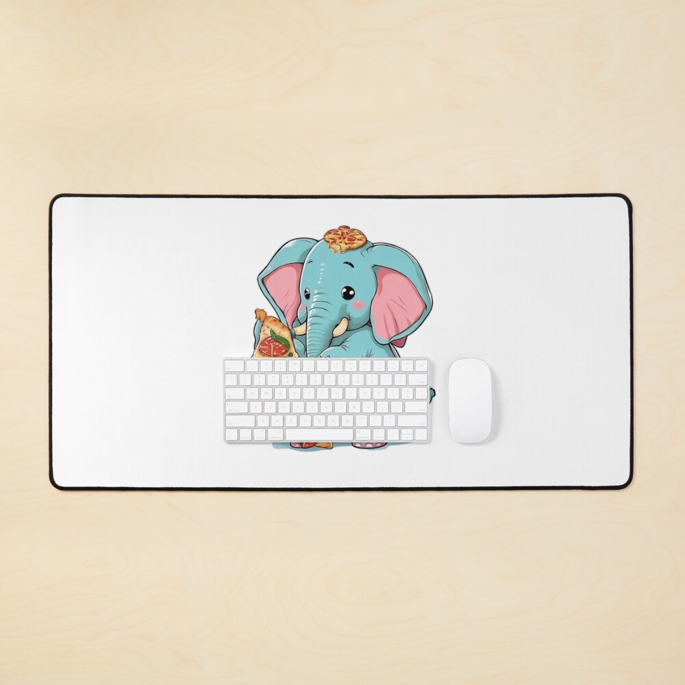 "Cute Elephant Eating Pizza" Sticker for Sale by ImagineCorner | Redbubble