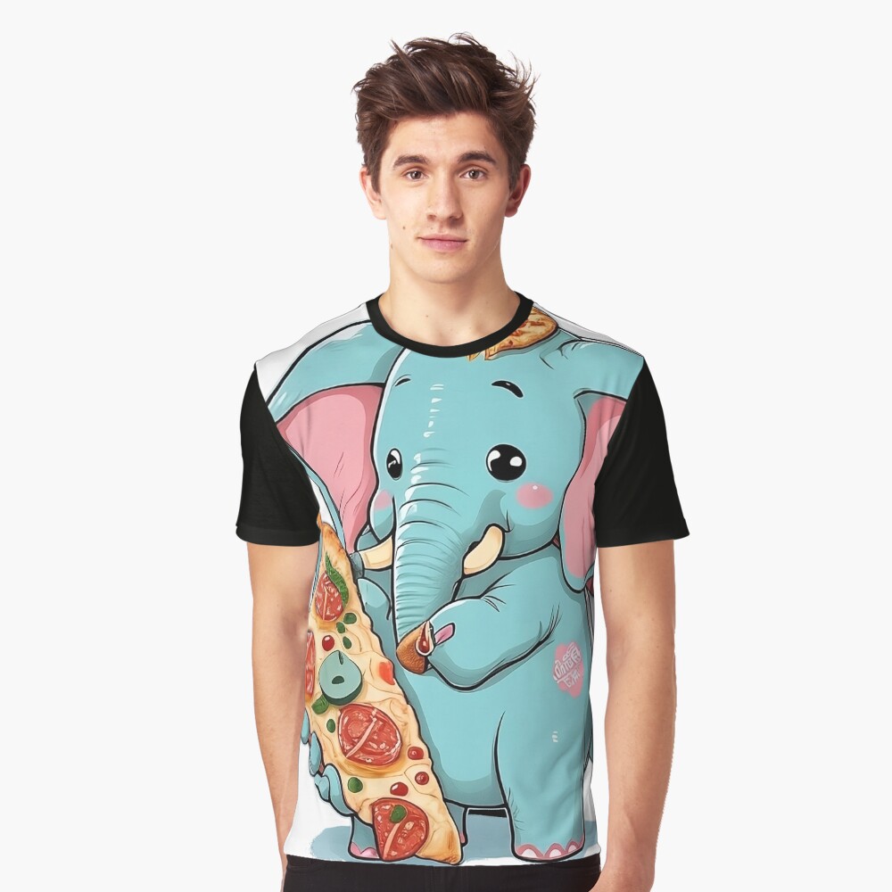"Cute Elephant Eating Pizza" Sticker for Sale by ImagineCorner | Redbubble