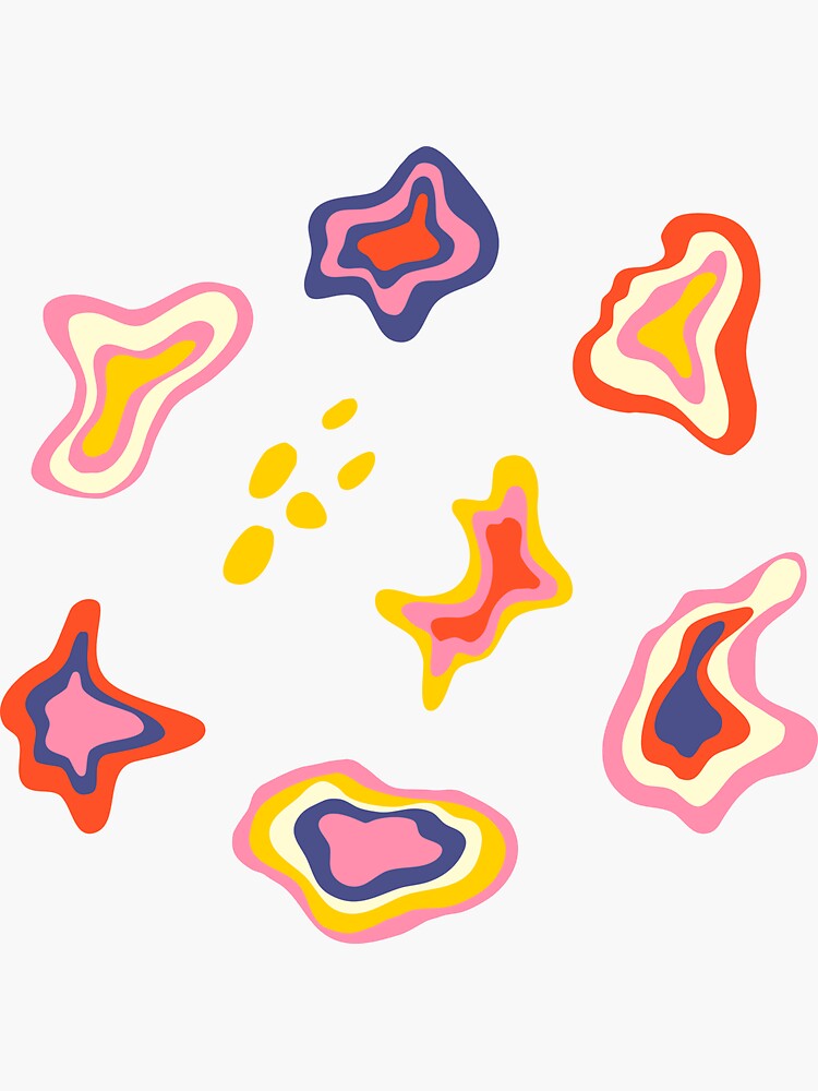 "Abstract shapes" Sticker for Sale by Gigi Rosado | Redbubble