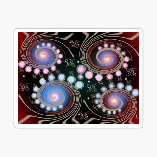 "Light rotate on spiral orbit" Sticker for Sale by Nandika-Dutt | Redbubble