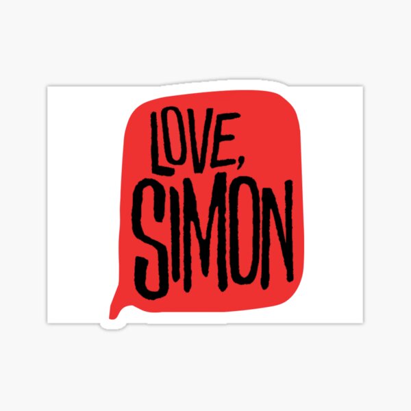 "Love, Simon" Sticker for Sale by whatistv | Redbubble