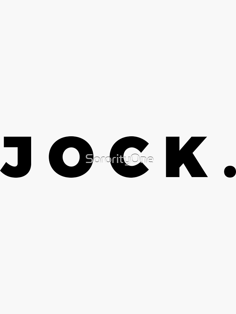 "Jock" Sticker for Sale by SororityOne | Redbubble