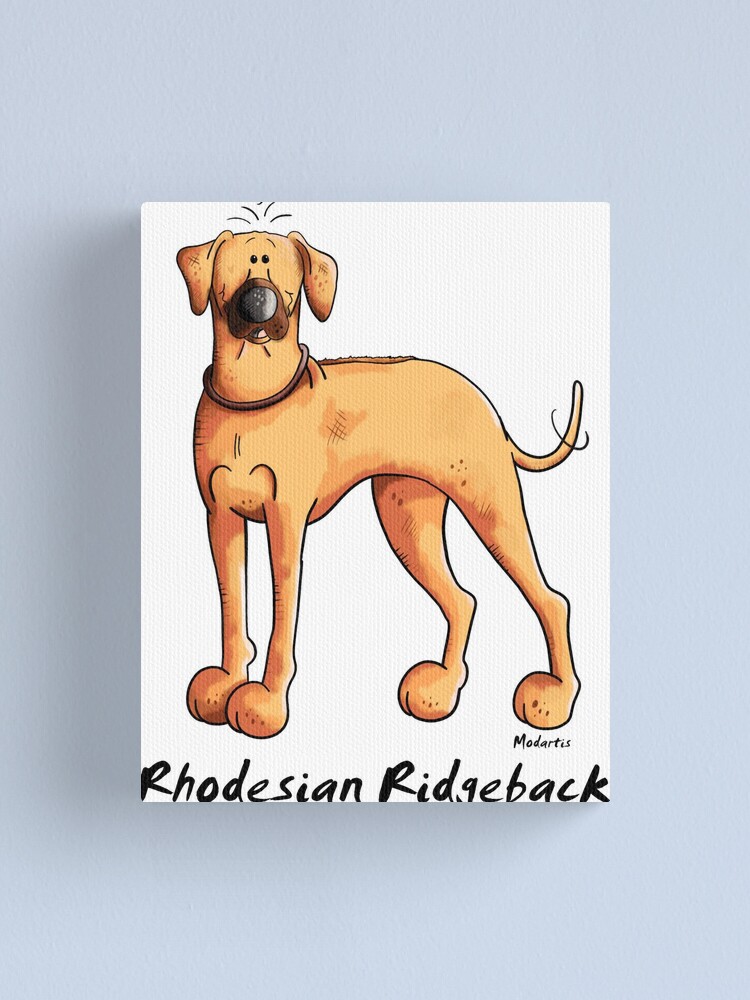 "Happy Rhodesian Ridgeback Dog Cartoon" Canvas Print by modartis ...