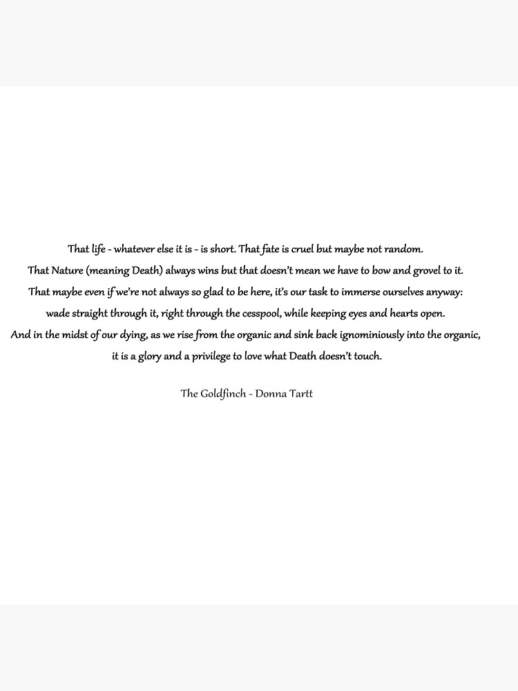 Tartt Goldfinch Quotes