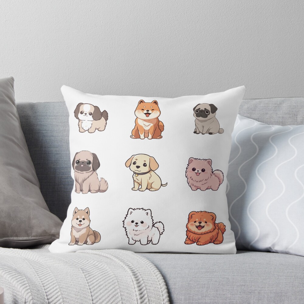 "Cute Anime Dog Sticker Sheet" Sticker for Sale by SundayDonuts | Redbubble