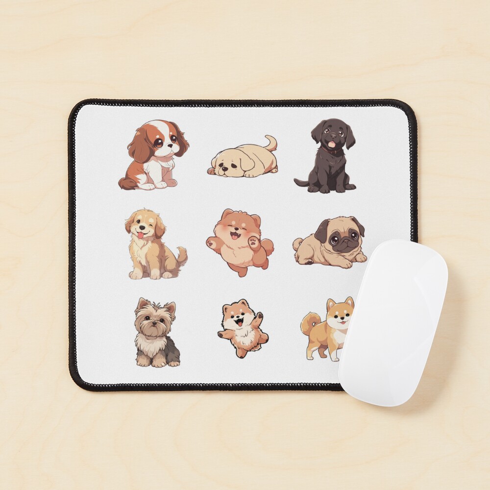 "Cute Anime Dog Sticker Sheet" Sticker for Sale by SundayDonuts | Redbubble