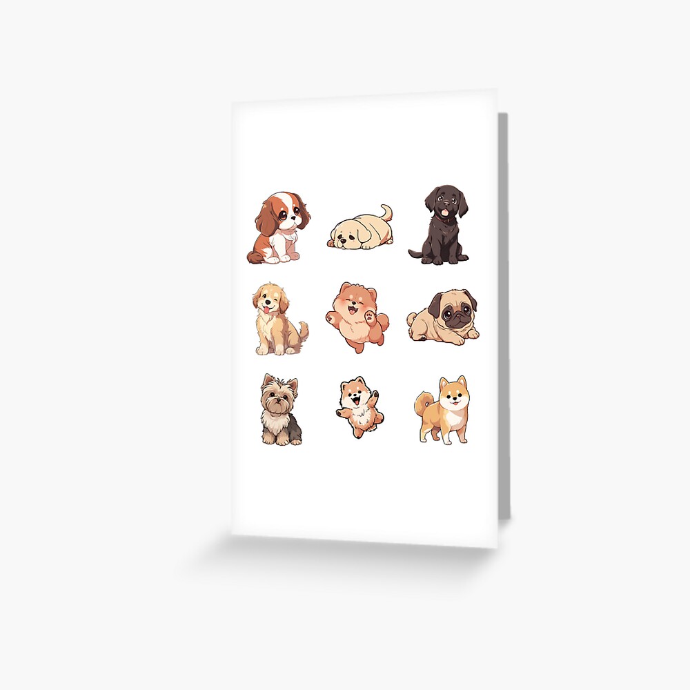 "Cute Anime Dog Sticker Sheet" Poster for Sale by SundayDonuts | Redbubble