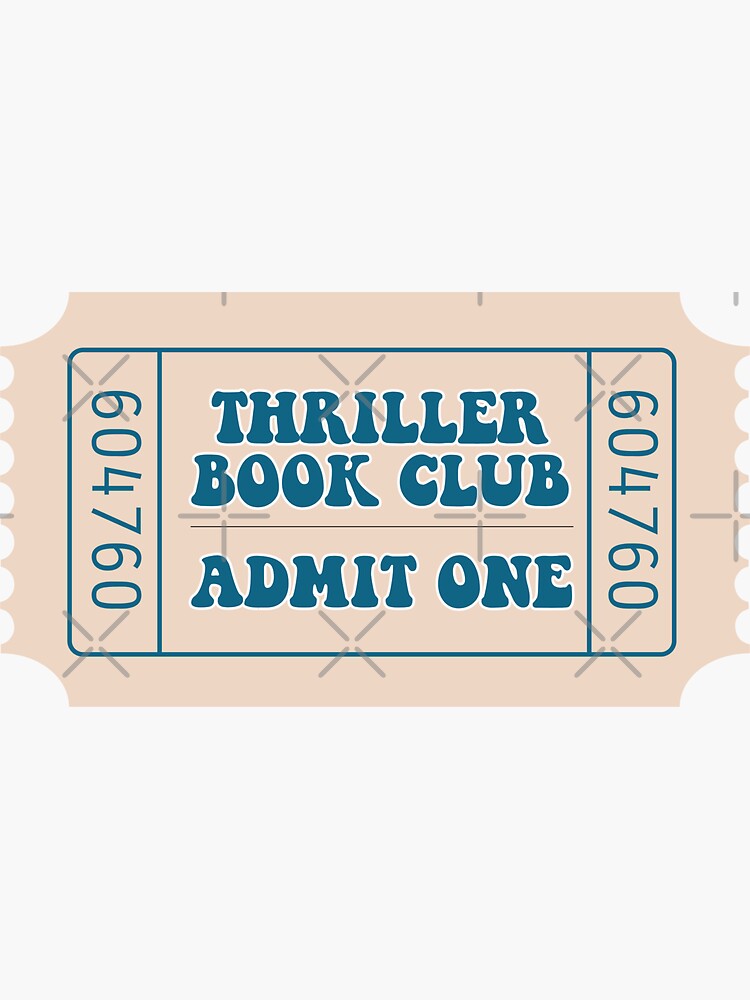 "thriller book club " Sticker for Sale by madebyhdesign | Redbubble