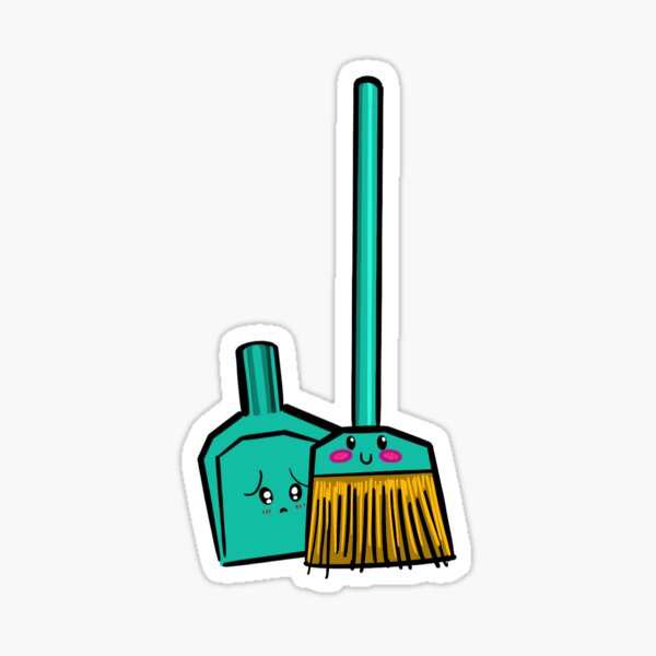 "Sweepy and Pan" Sticker for Sale by bluberrybred | Redbubble