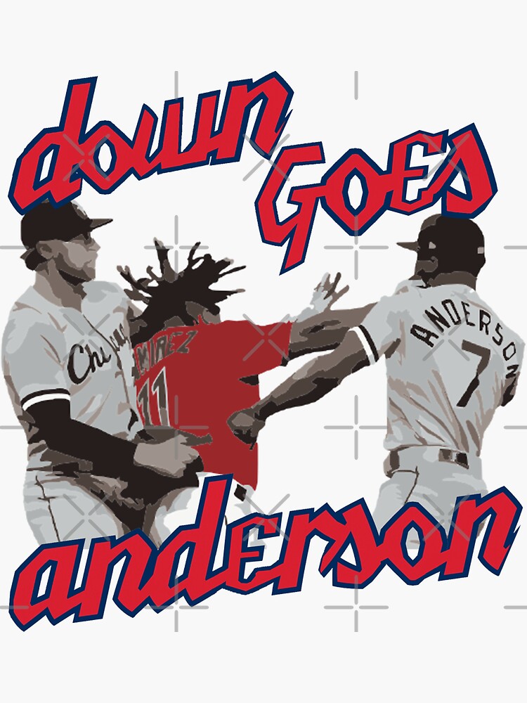 "Down Goes Anderson" Sticker for Sale by Lenny Iacco | Redbubble