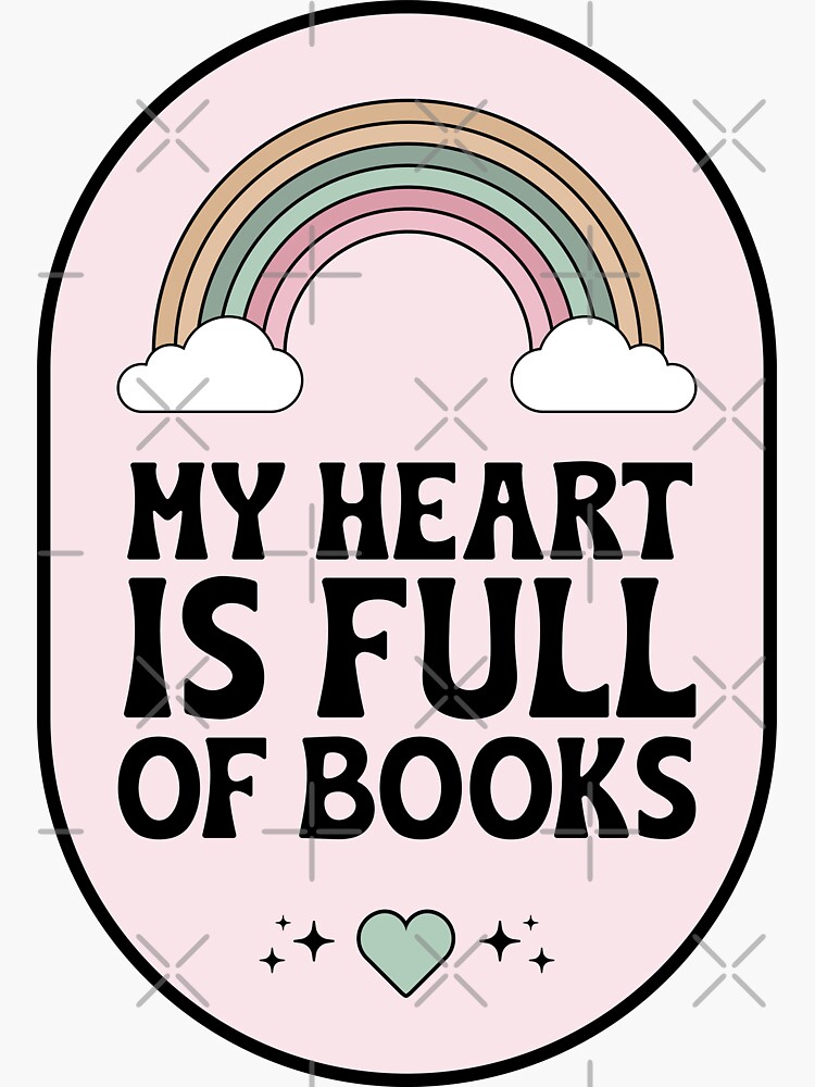 "My Heart Is Full Of Books / Bookish Pink Aesthetic Kindle Pastel ...