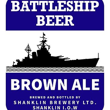 "Battleship Beer Brown Ale" Sticker for Sale by sirglennbo | Redbubble