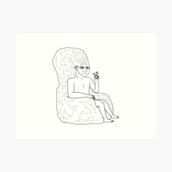 "Big Brain Wojak Meme" Art Print for Sale by tttatia | Redbubble