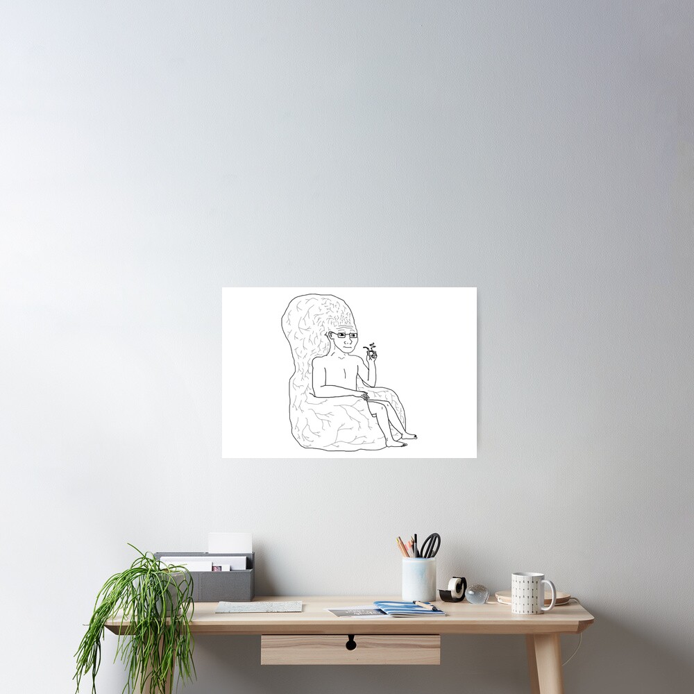 "Big Brain Wojak Meme" Art Print for Sale by tttatia | Redbubble