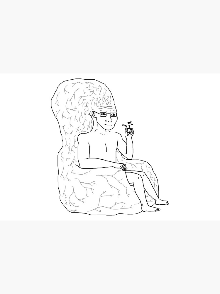 "Big Brain Wojak Meme" Art Print for Sale by tttatia | Redbubble