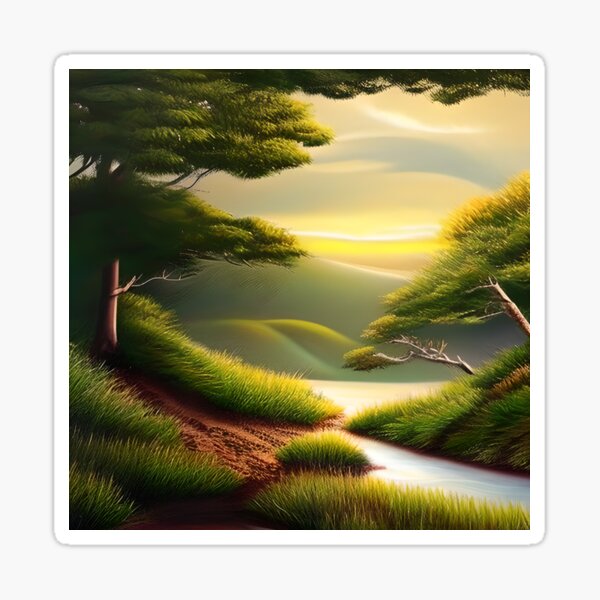 "Beautiful Surreal Landscape" Sticker for Sale by deecdee | Redbubble