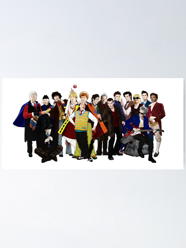 "The 16 Doctors" Poster for Sale by ChrisOfFenric | Redbubble