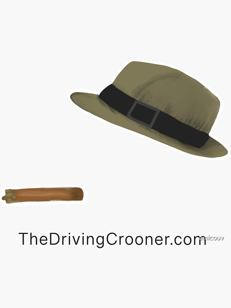 "Driving Crooner" Sticker for Sale by emicouv | Redbubble